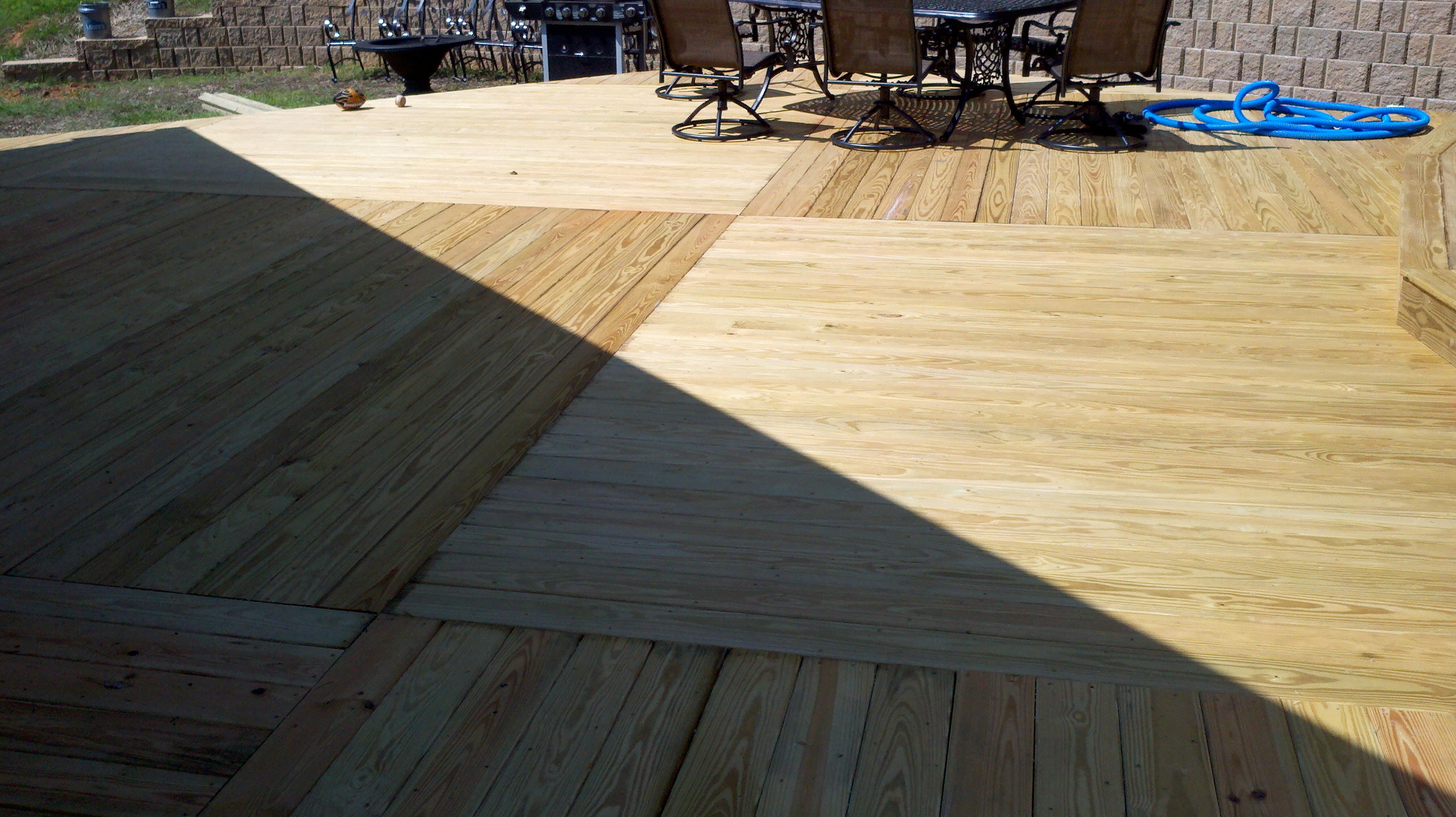 Deck around a swimming pool built by The Deck Builder in Townsend TN ...